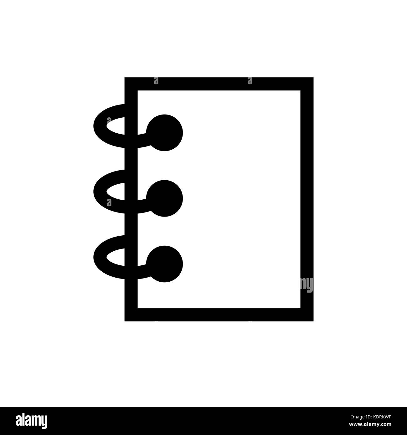 Notebook icon, flat vector graphic on isolated background Stock Vector ...