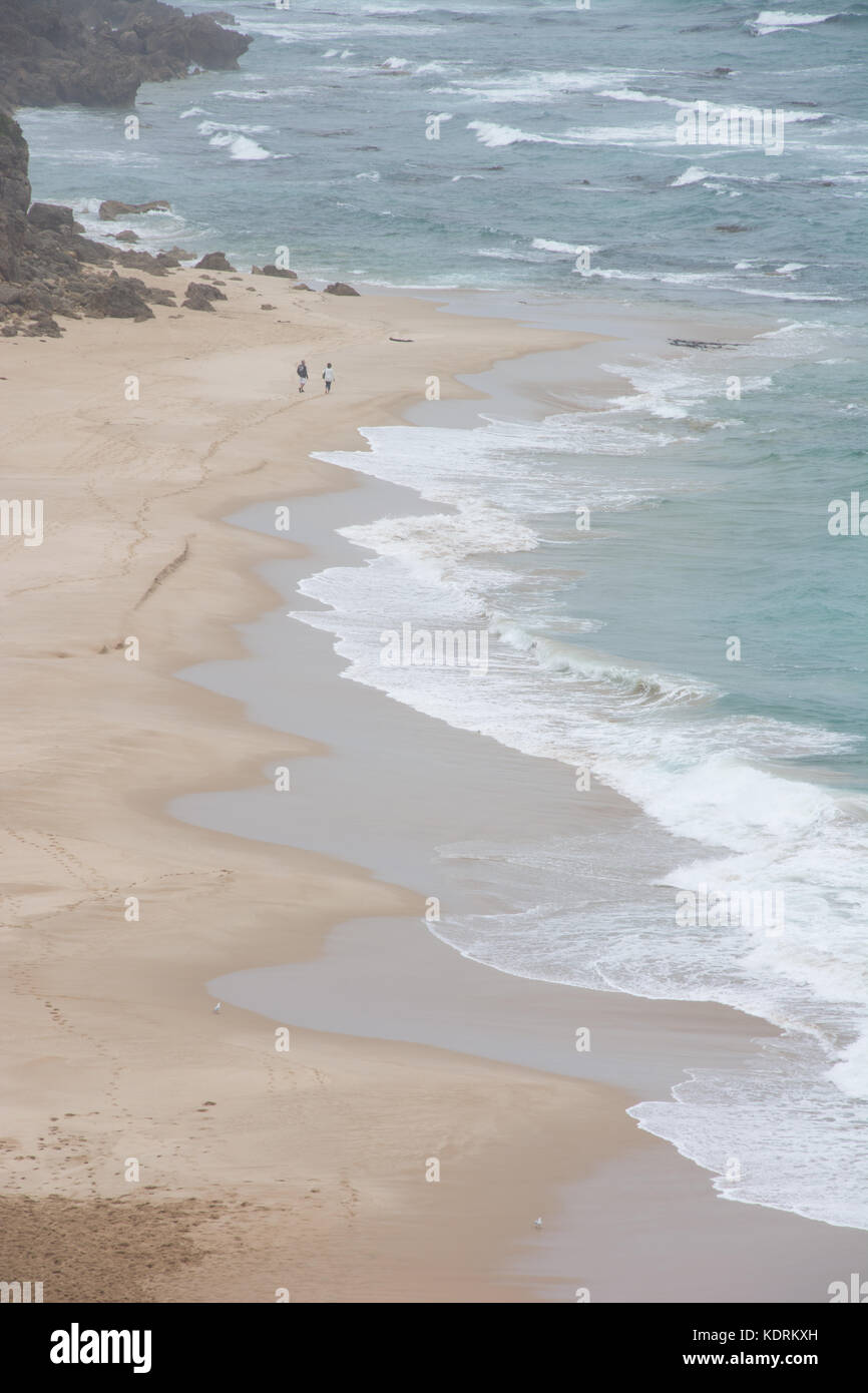 Beach on the great ocean road in australia. aerial view over the white ...