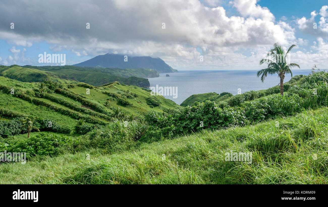 View from Mahatao hill, Batan Island, Batanes, Philippines Stock Photo ...