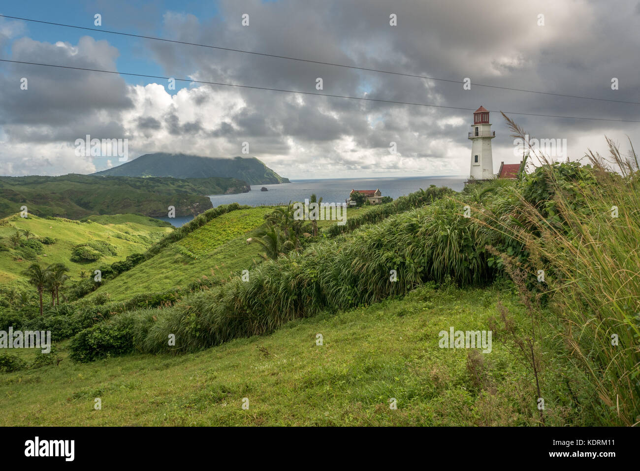 Lighthouse at Mahatao Hill, Batan Island , Batanes, Philippines Stock ...