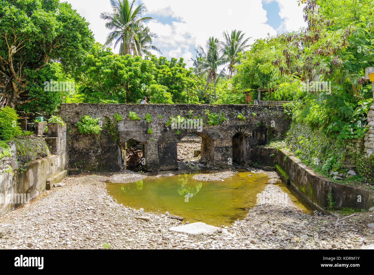 Spanish style old stone bridge at Batan Island, Batanes, Philippines ...