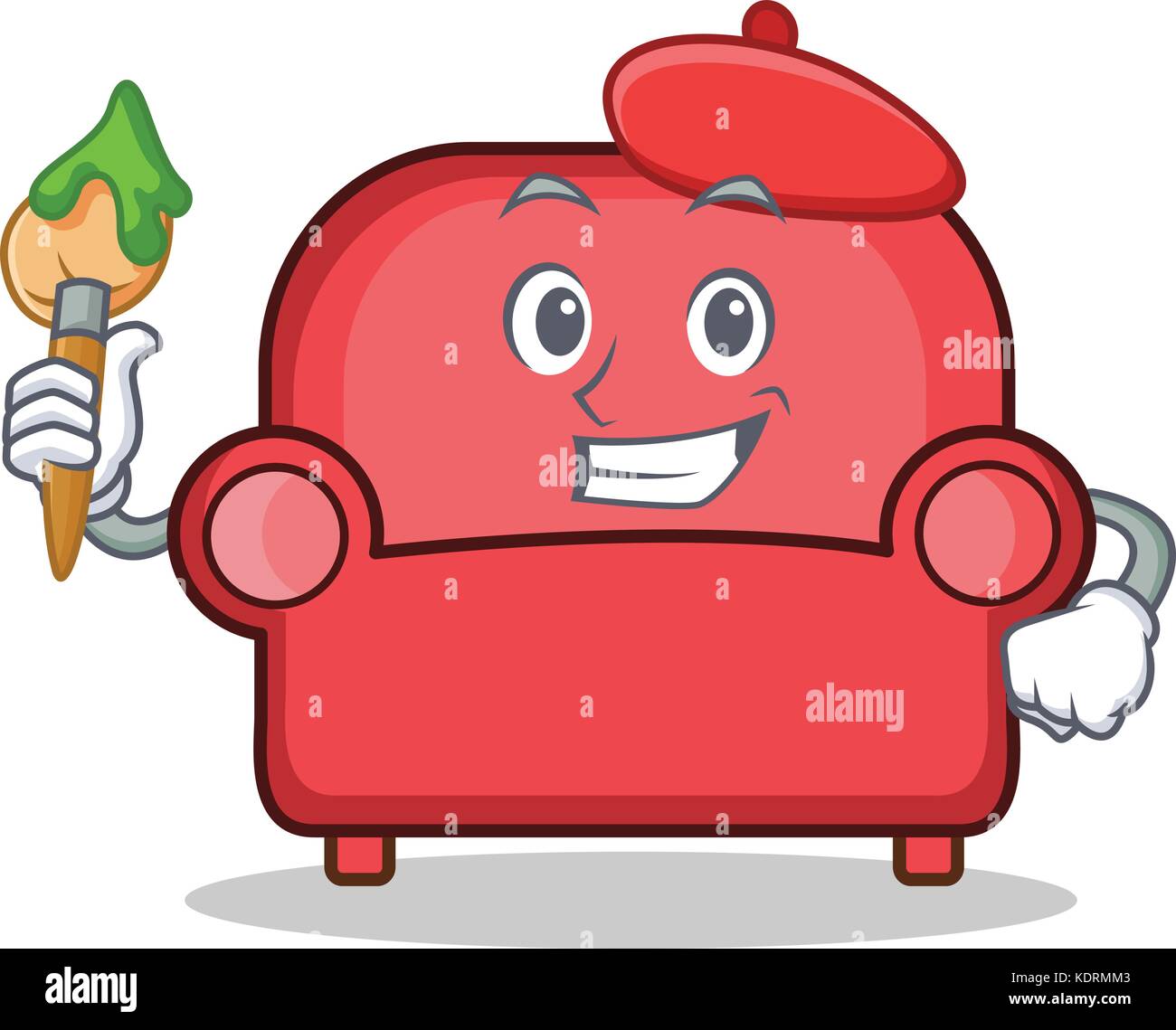 Artist red sofa character cartoon Stock Vector Image & Art - Alamy