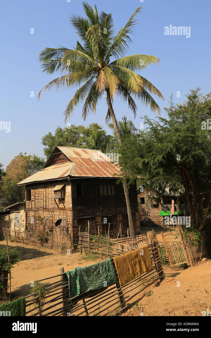 Minhla Village on the right (west) bank of the Irrawaddy River in ...