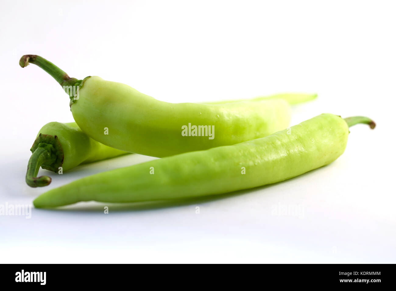 green chile isolate on a white background Stock Photo - Alamy