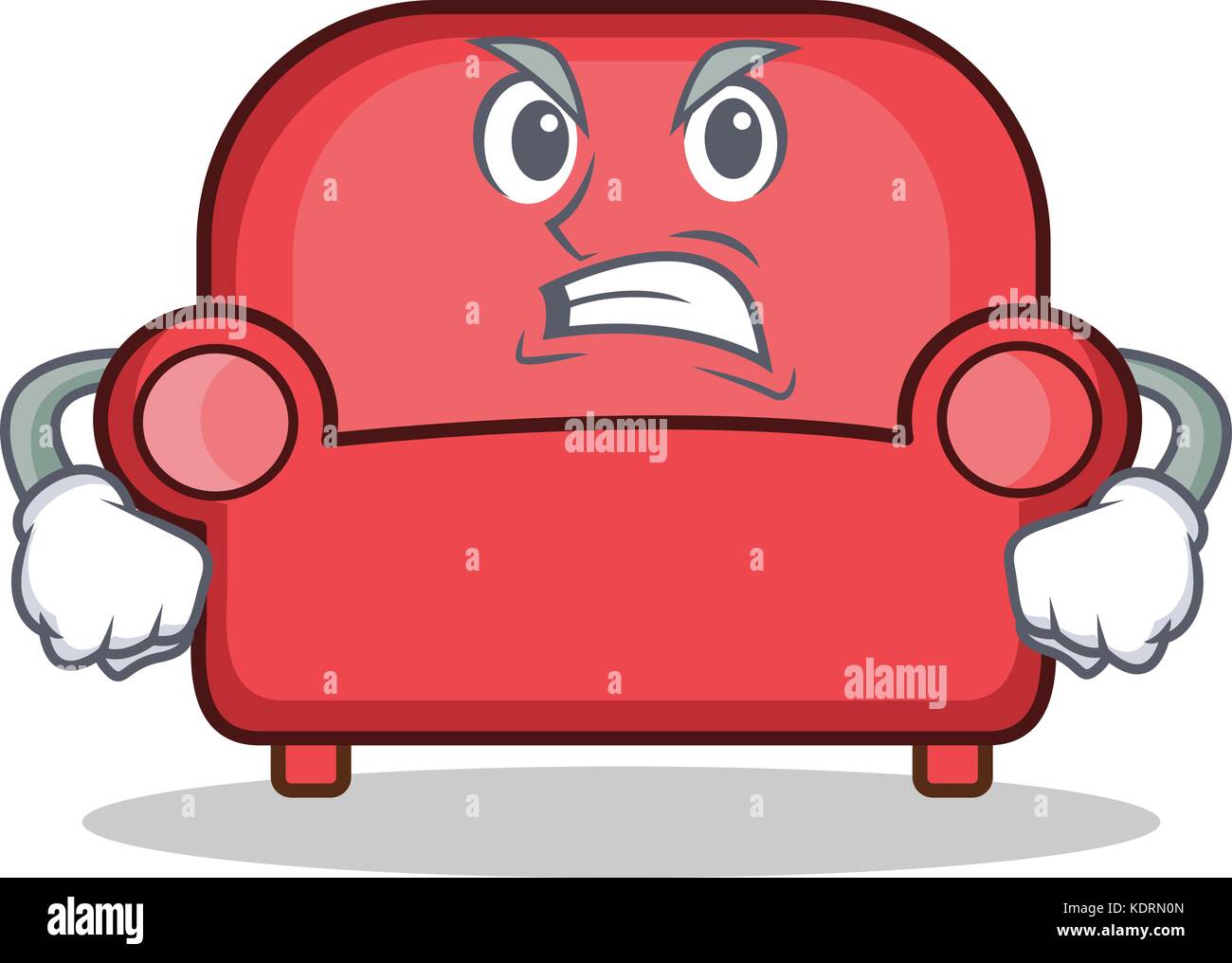Angry red sofa character cartoon Stock Vector Image & Art - Alamy