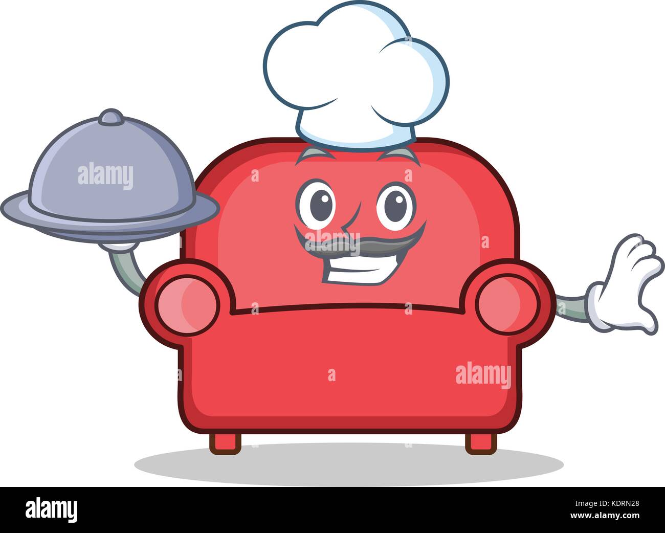 Chef red sofa character cartoon Stock Vector Image & Art - Alamy