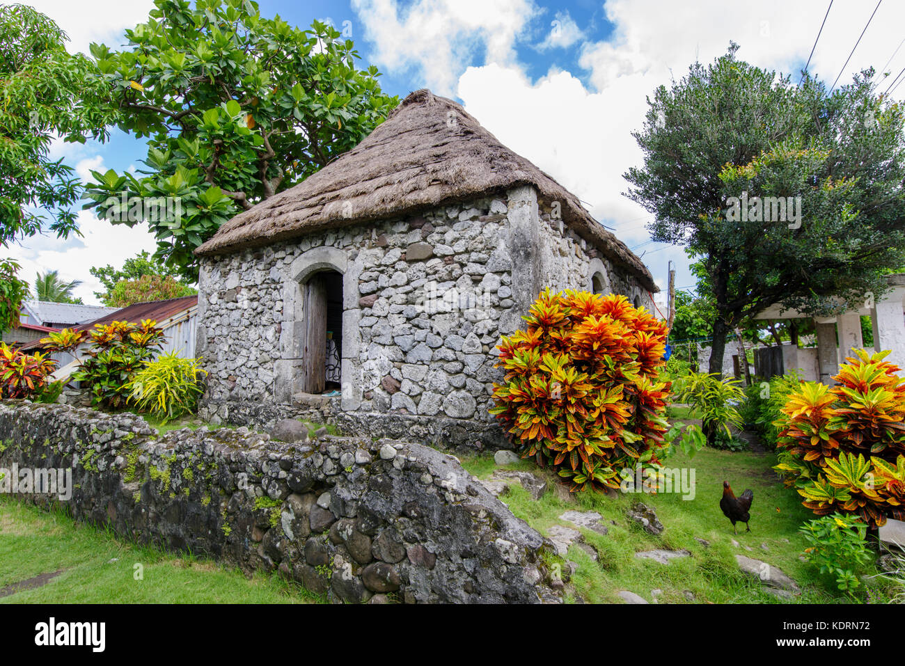 Traditional stone house at Batan Island, Batanes, Philippines Stock ...
