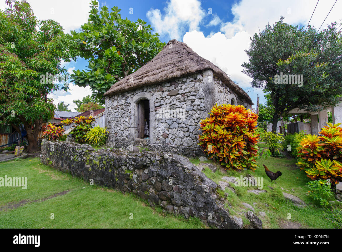 Traditional stone house at Batan Island, Batanes, Philippines Stock ...