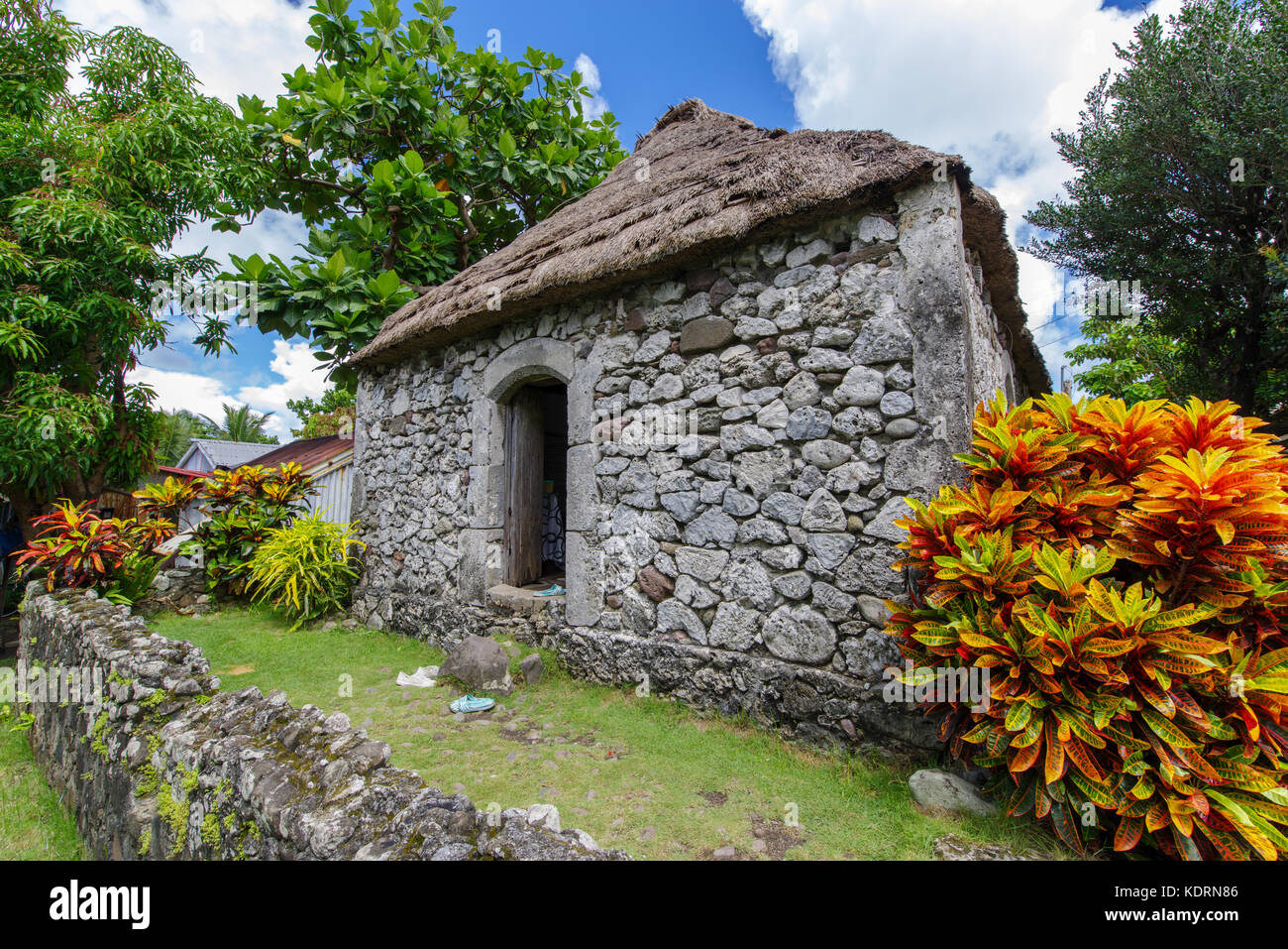 Traditional stone house at Batan Island, Batanes, Philippines Stock ...