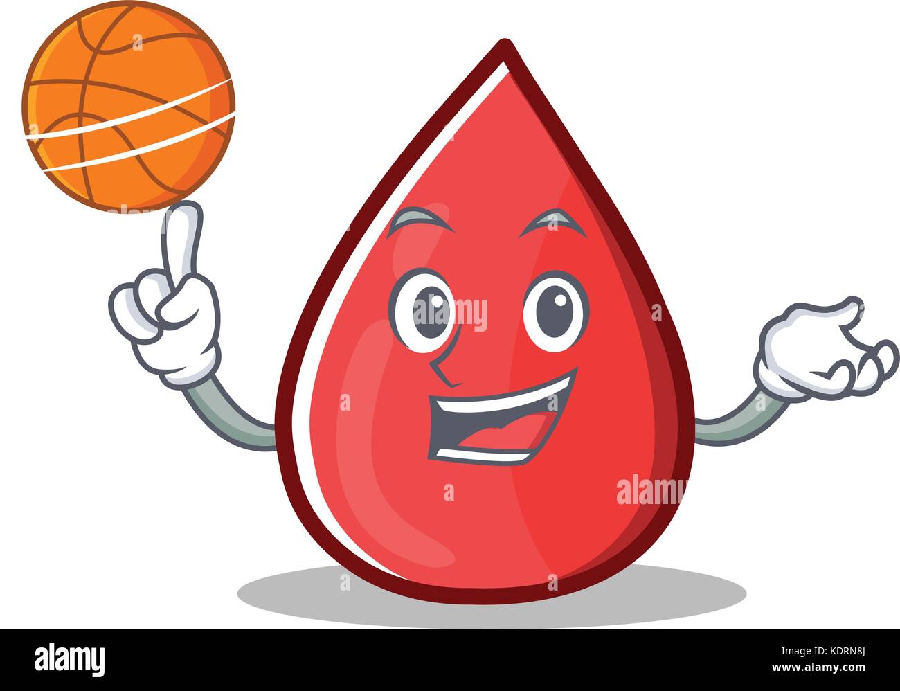 With Basketball Blood Drop Cartoon Mascot Character Vector Illustration ...