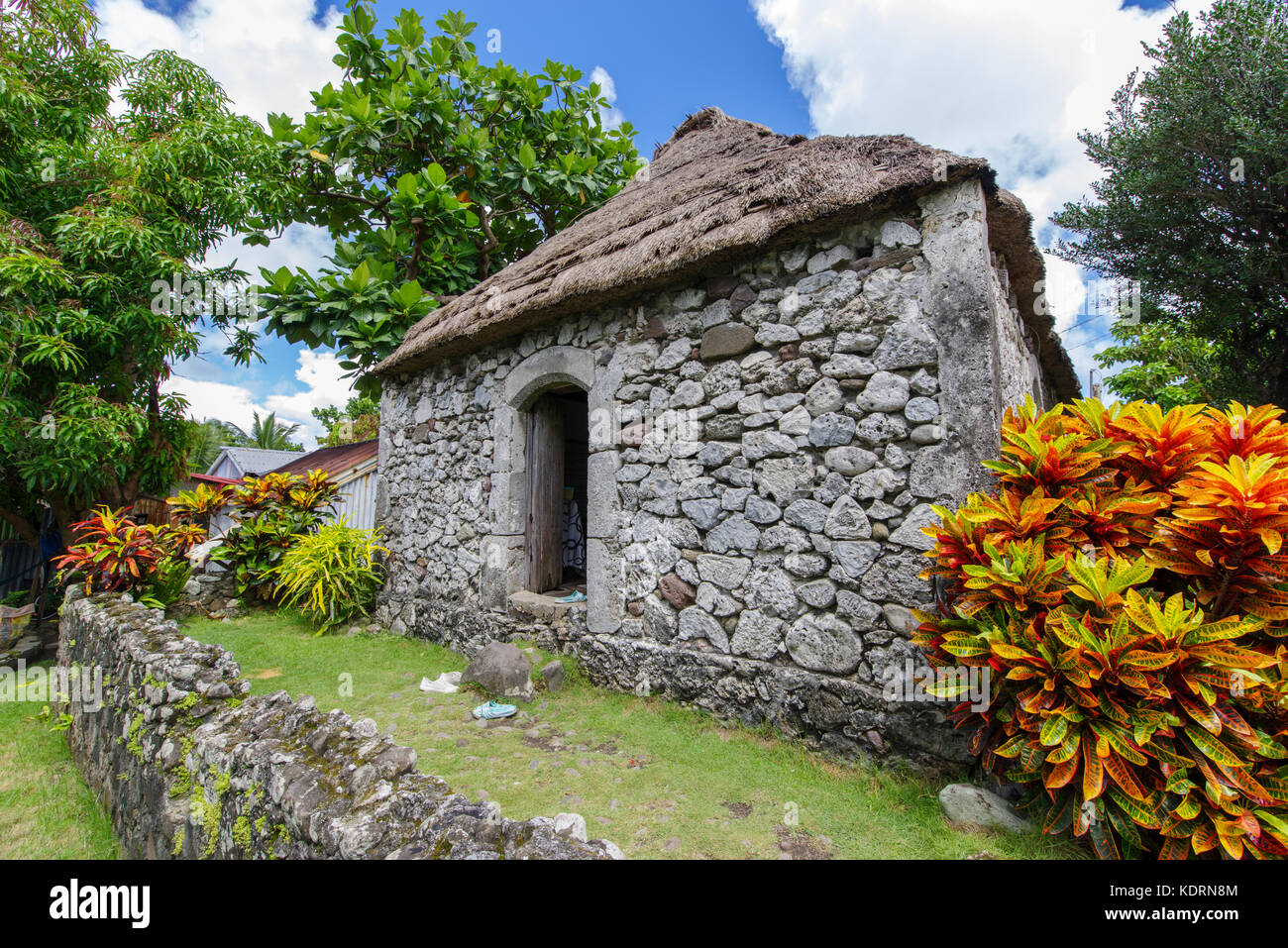 Traditional stone house at Batan Island, Batanes, Philippines Stock ...