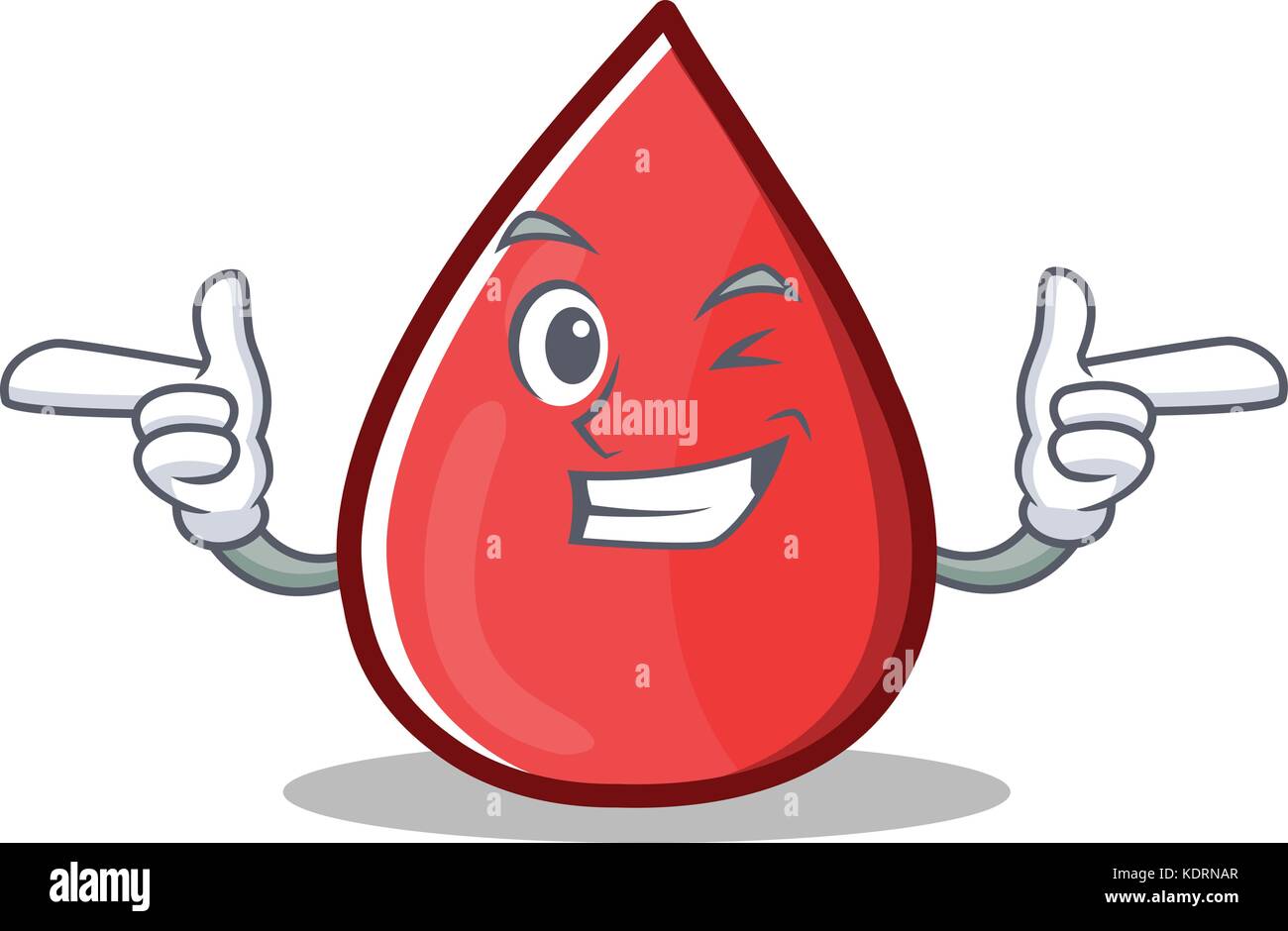 Wink Blood Drop Cartoon Mascot Character Stock Vector Image & Art - Alamy