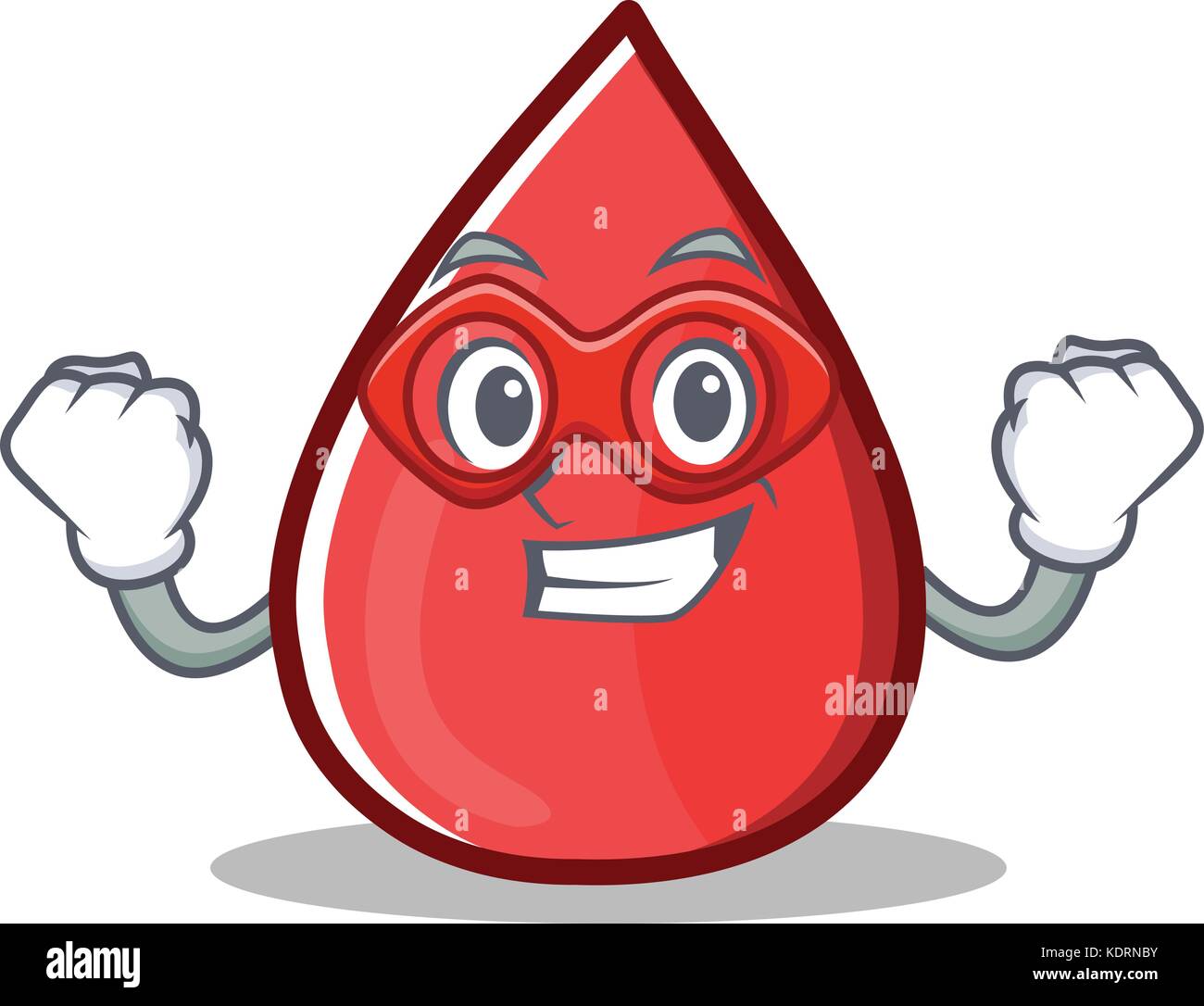 Super Hero Blood Drop Cartoon Mascot Character Stock Vector Image & Art ...