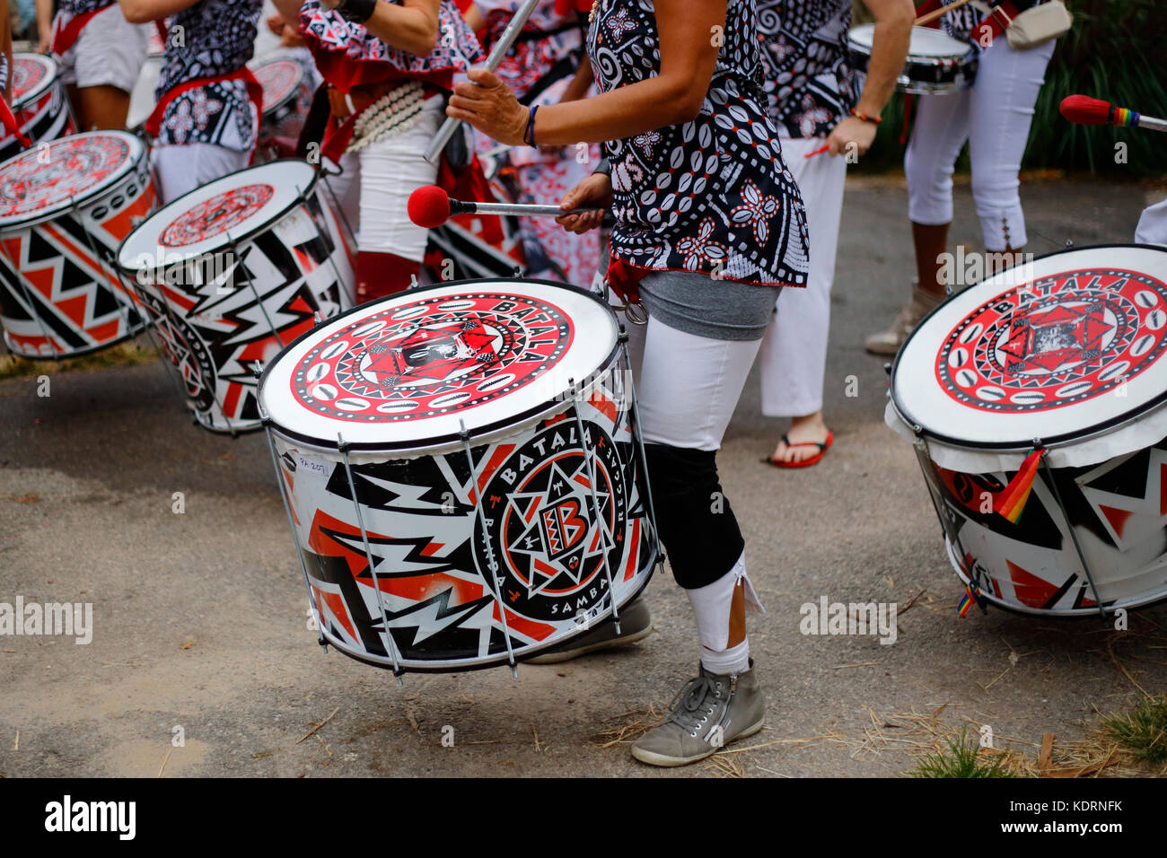 Drummers with Batala NYC Stock Photo - Alamy