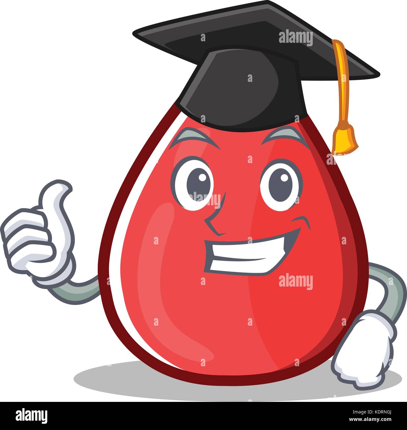 Graduation Blood Drop Cartoon Mascot Character Stock Vector Image & Art ...