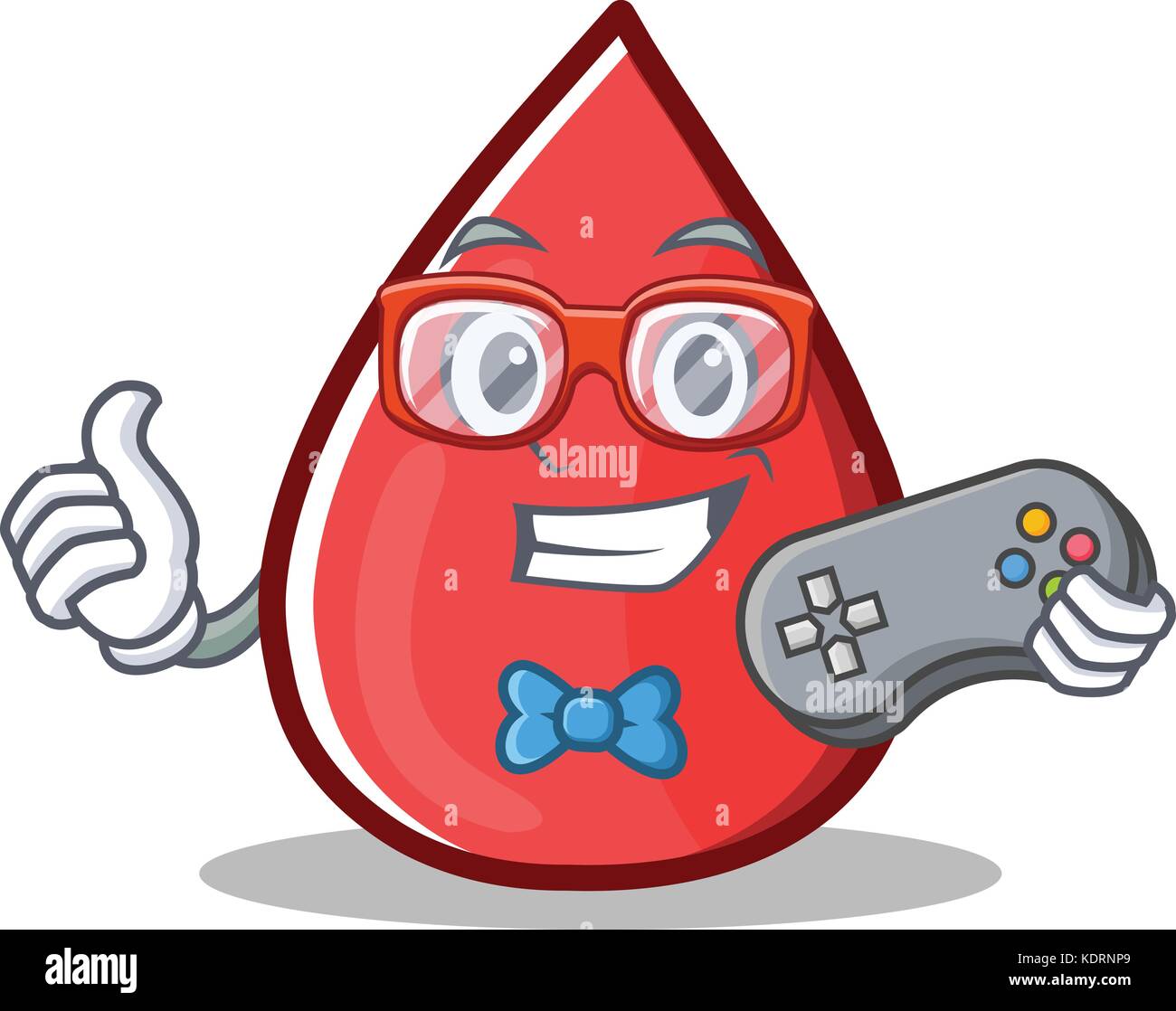 Gamer Blood Drop Cartoon Mascot Character Stock Vector Image & Art - Alamy