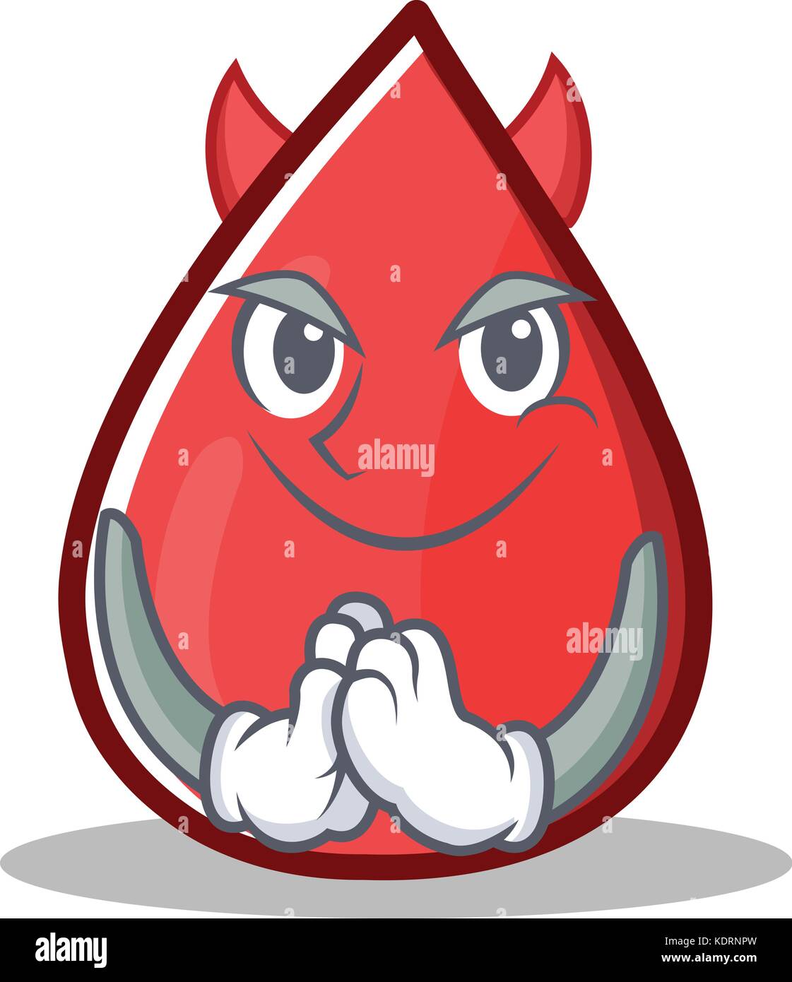 Devil Blood Drop Cartoon Mascot Character Stock Vector Image & Art - Alamy