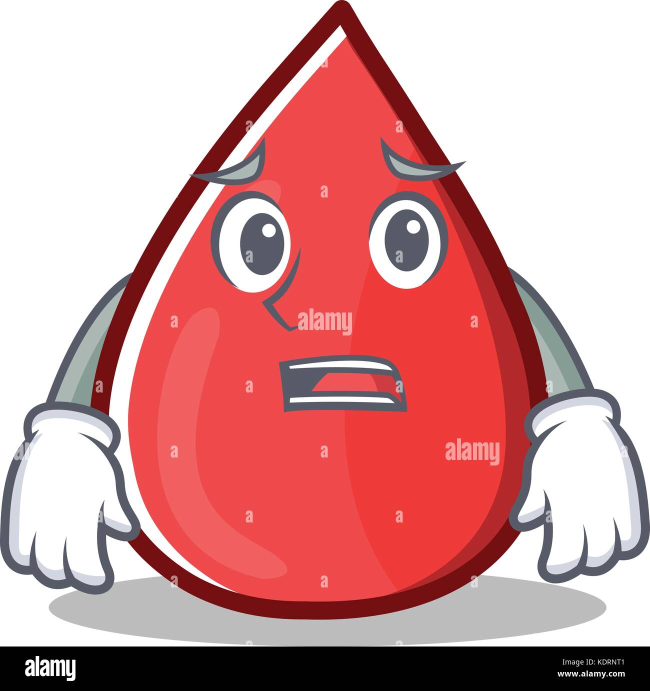 Afraid Blood Drop Cartoon Mascot Character Stock Vector Image & Art - Alamy