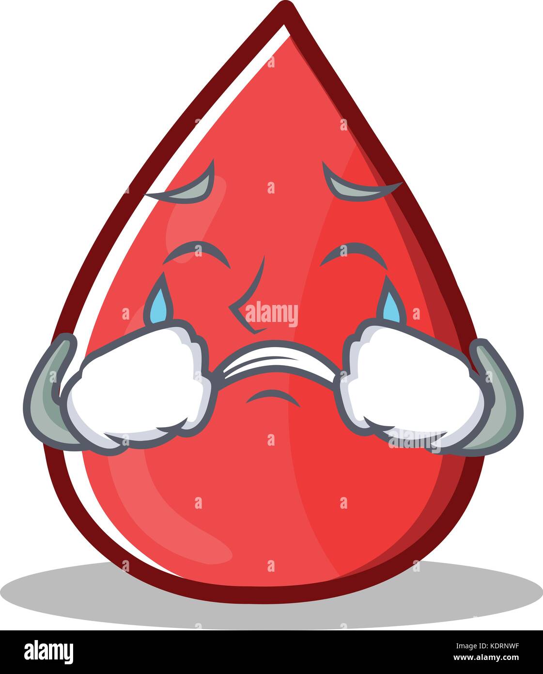 Crying Blood Drop Cartoon Mascot Character Stock Vector Image & Art - Alamy