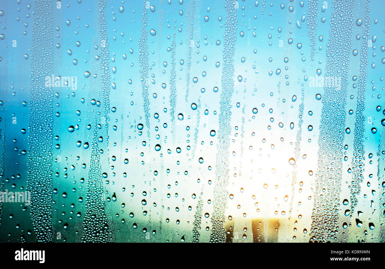 Water drops on glass with the sunlight Stock Photo - Alamy
