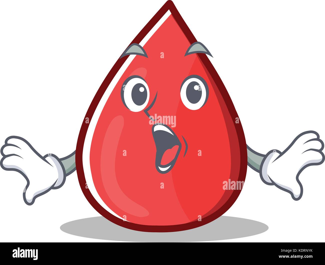 Surprised Blood Drop Cartoon Mascot Character Stock Vector Image & Art ...