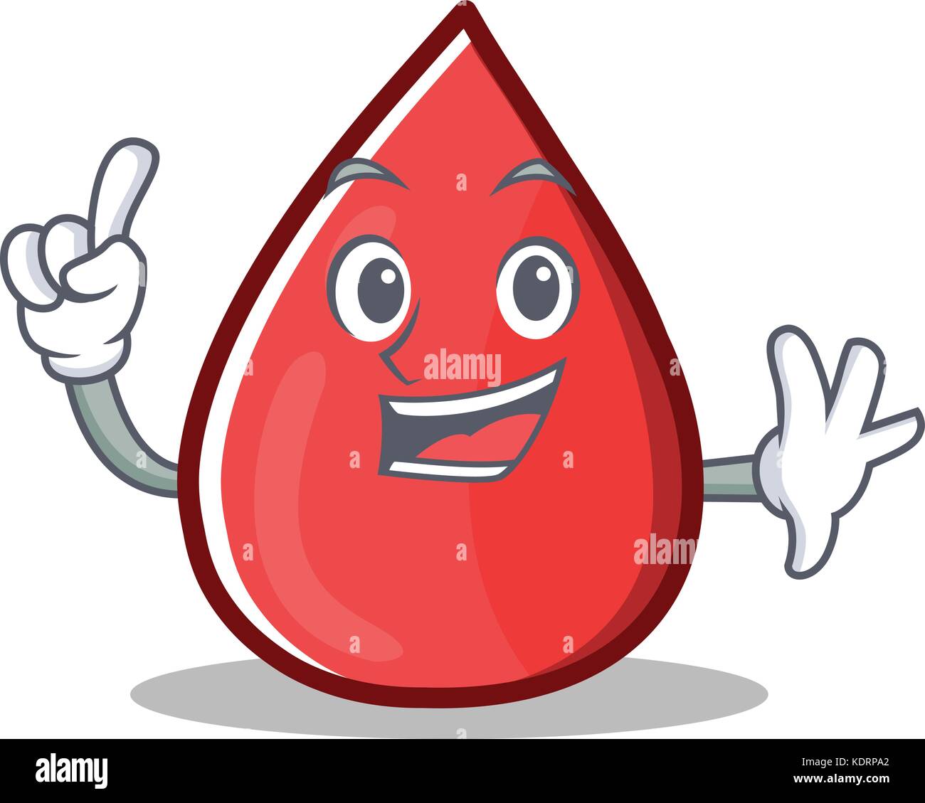 Finger Blood Drop Cartoon Mascot Character Stock Vector Image & Art - Alamy