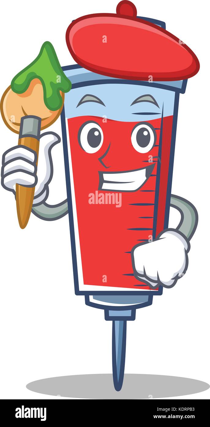 Artist syringe character cartoon style Stock Vector Image & Art - Alamy