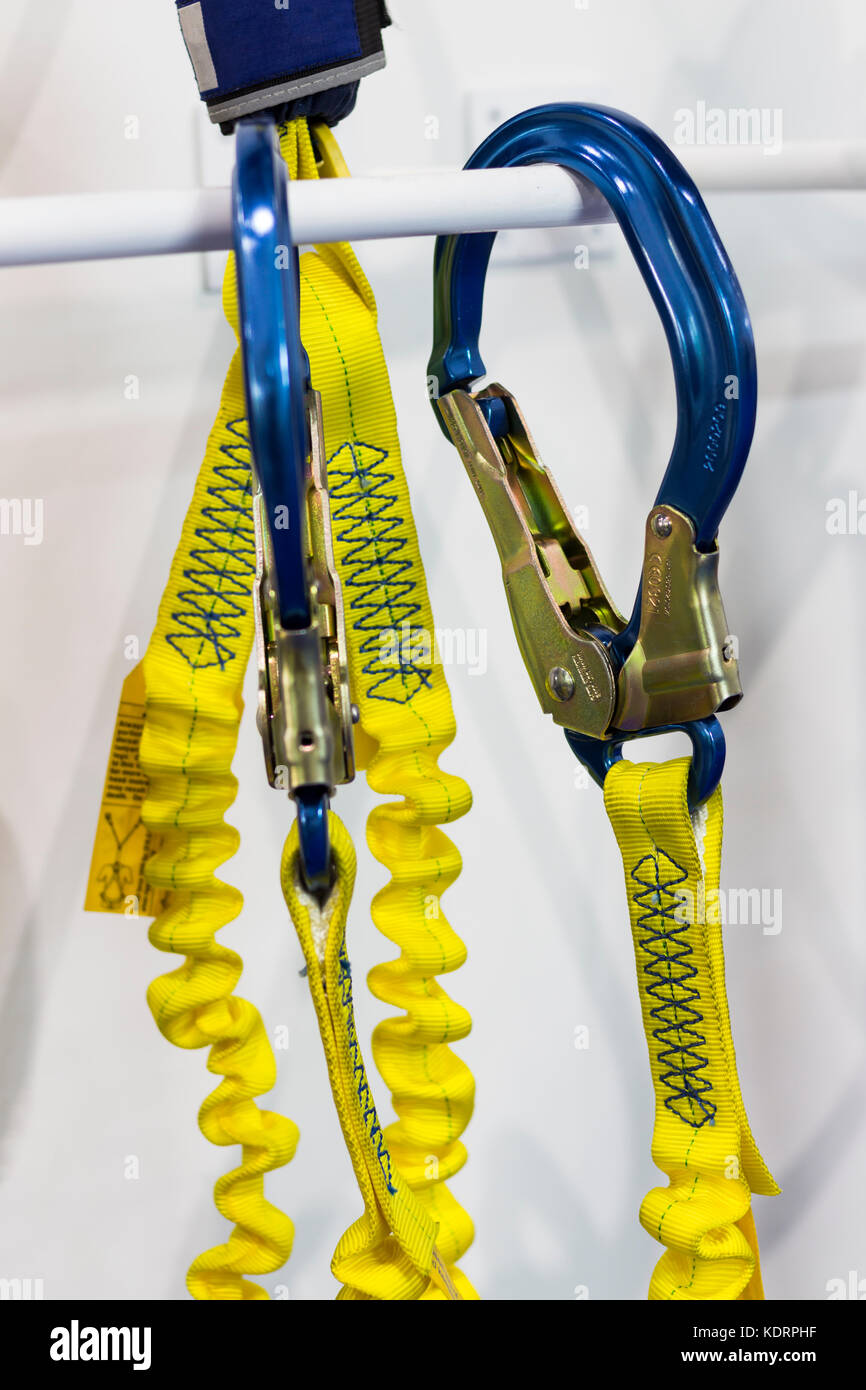 Carabiner for Climbing harness ;Quick Release ; Close up Stock Photo ...