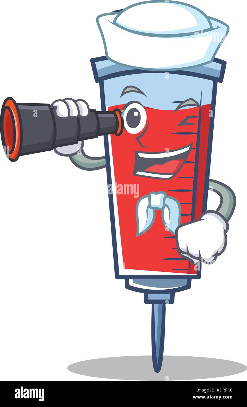 Sailor syringe character cartoon style Stock Vector Image & Art - Alamy