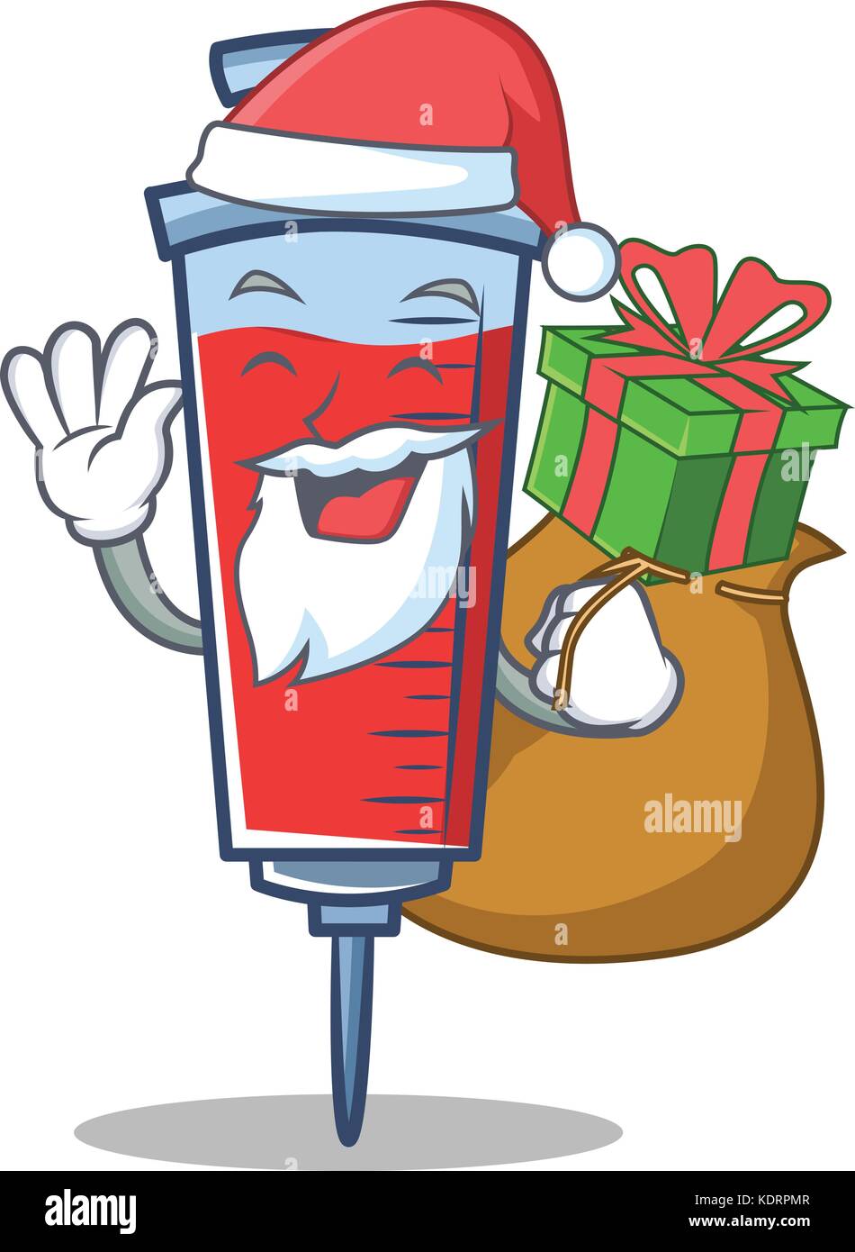 Santa syringe character cartoon style Stock Vector Image & Art - Alamy