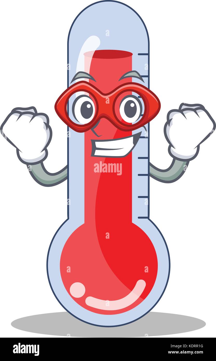Super hero thermometer character cartoon collection Stock Vector Image ...