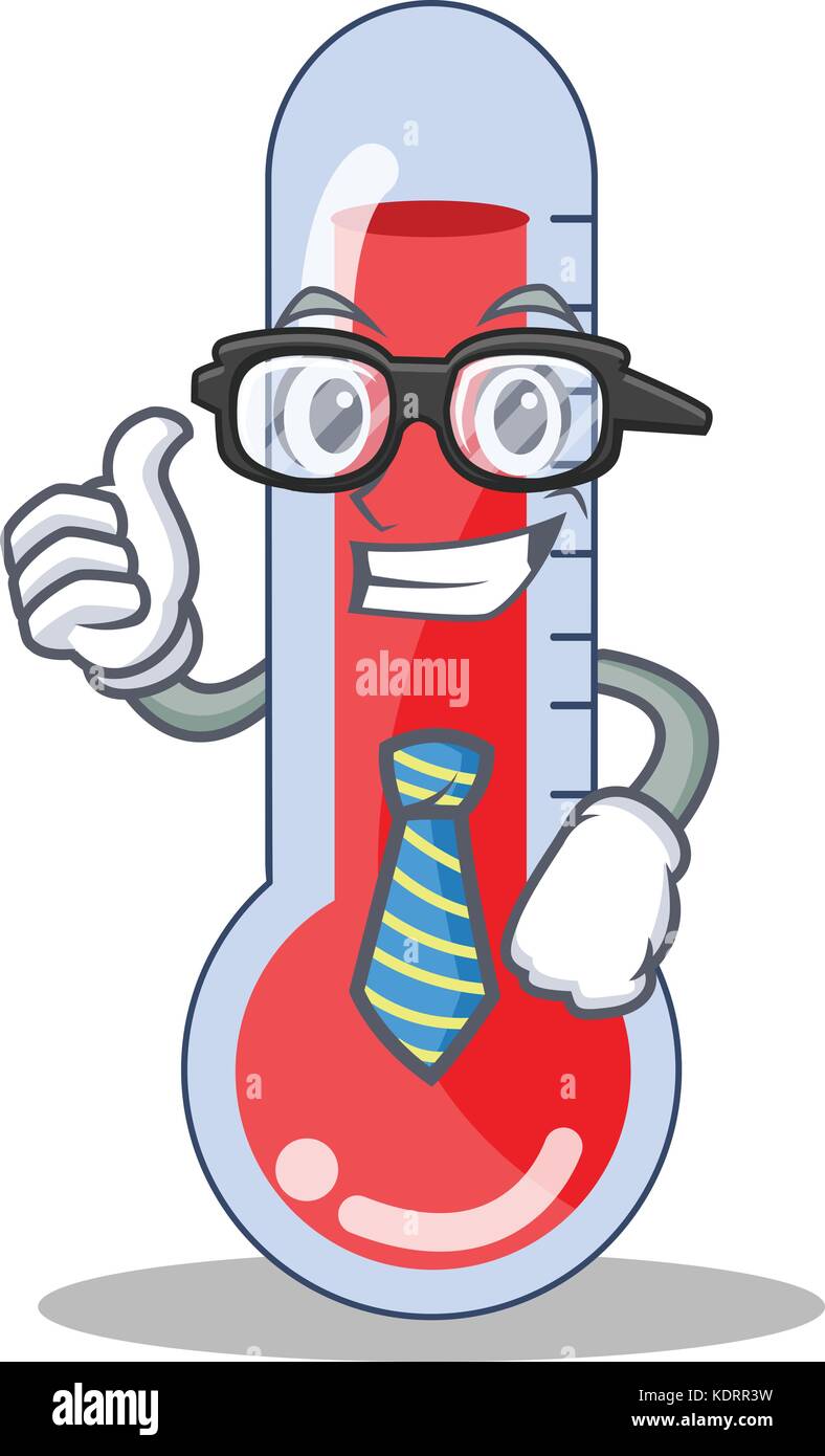 Businessman thermometer character cartoon collection Stock Vector Image ...