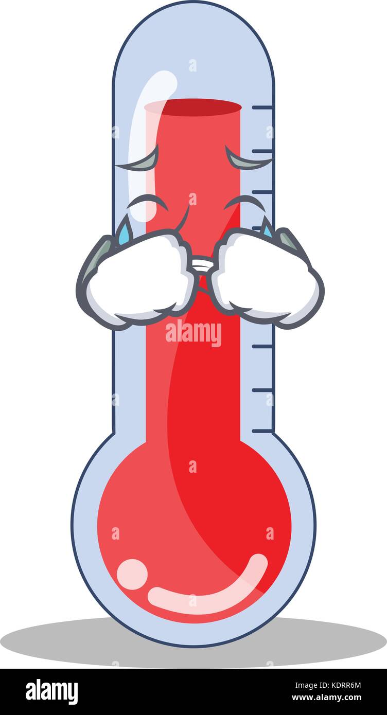 Crying thermometer character cartoon collection Stock Vector Image ...