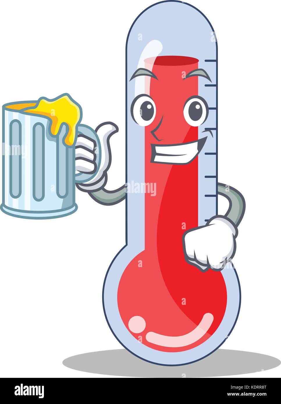 With juice thermometer character cartoon collection Stock Vector Image ...