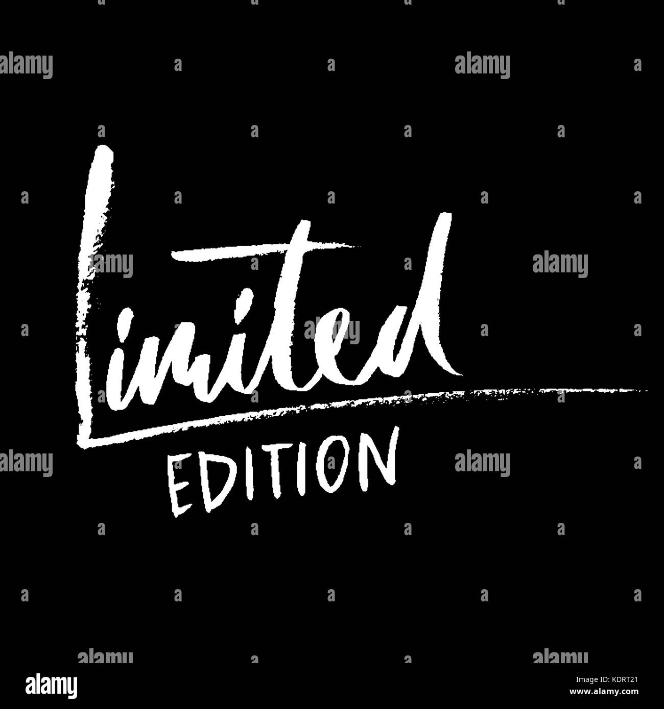 Limited edition. Ink handwritten lettering. Modern dry brush ...