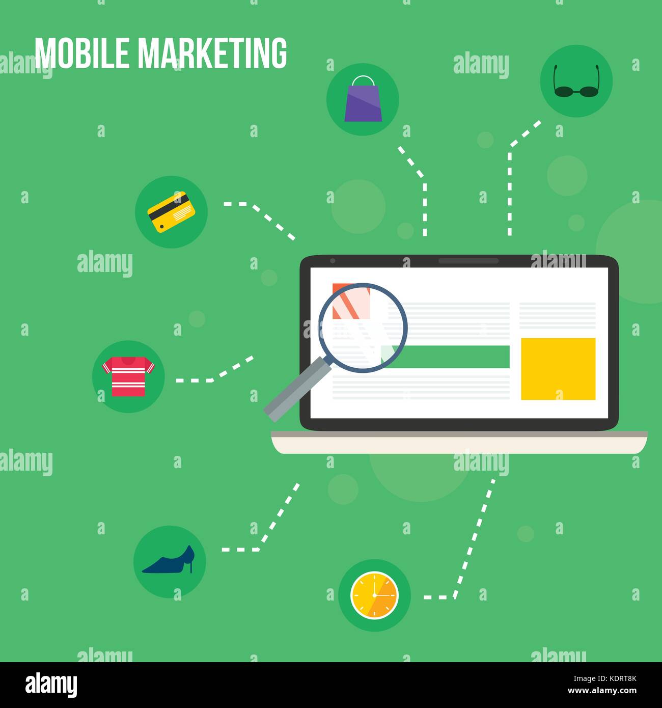Style mobile marketing design flat Stock Vector Image & Art - Alamy