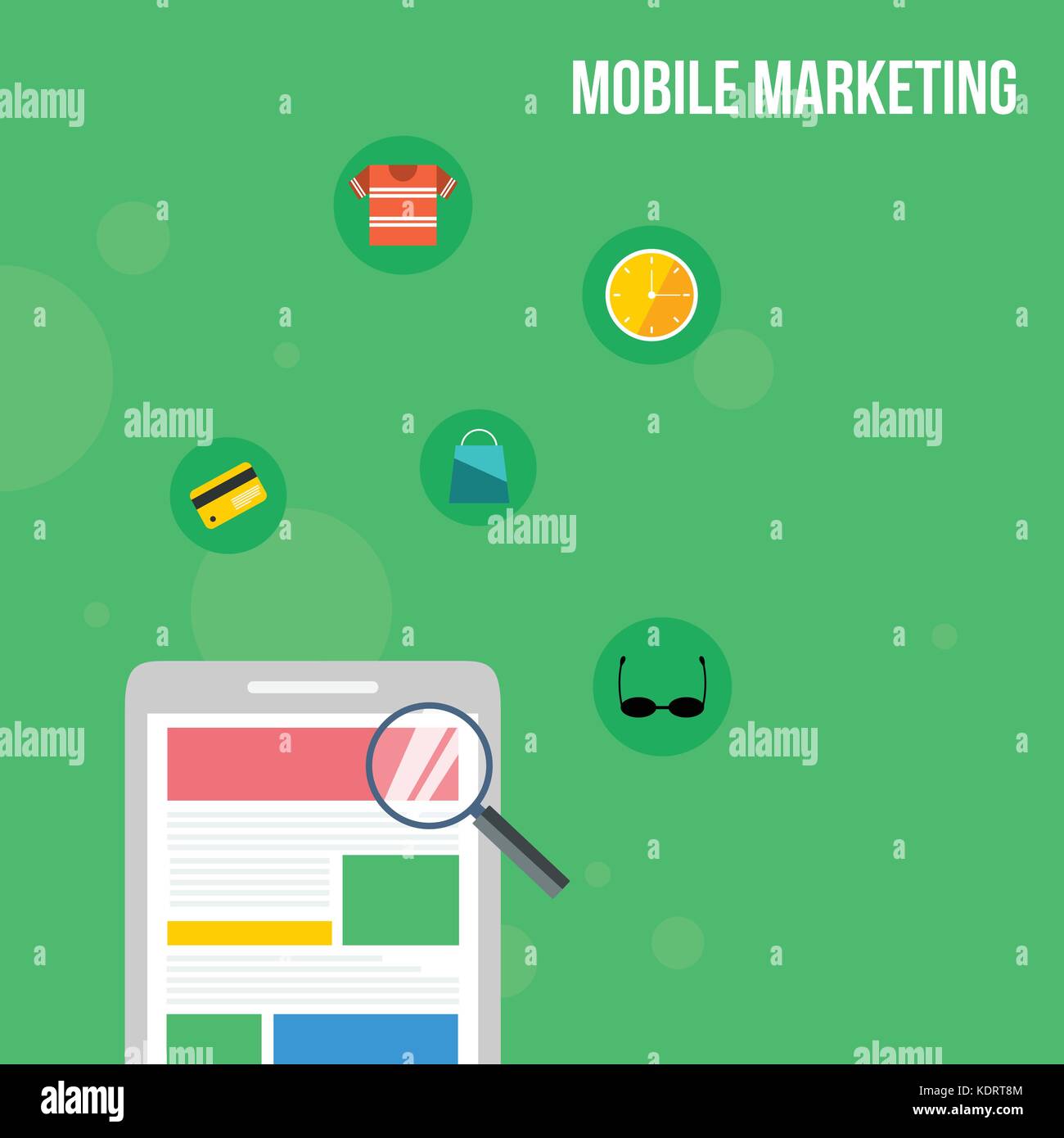 Style mobile marketing design flat Stock Vector Image & Art - Alamy
