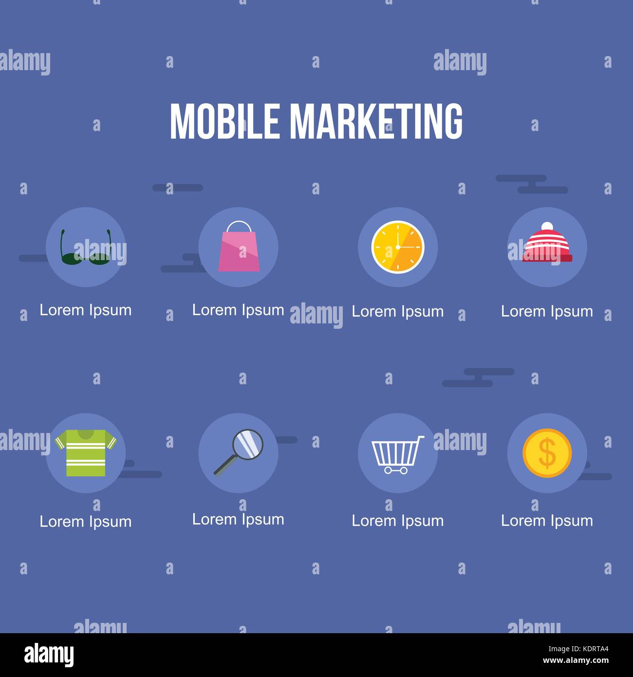 Mobile marketing design collection stock Stock Vector Image & Art - Alamy