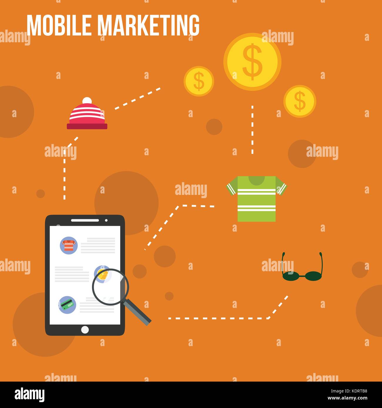 Mobile marketing style flat design collection Stock Vector Image & Art ...