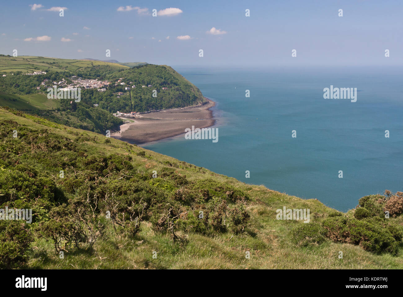 Scenic view along the north devon coast from The Foreland, Countisbury ...