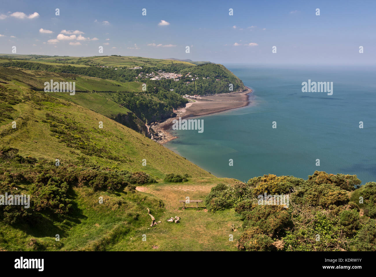 Scenic view along the north devon coast from The Foreland, Countisbury ...