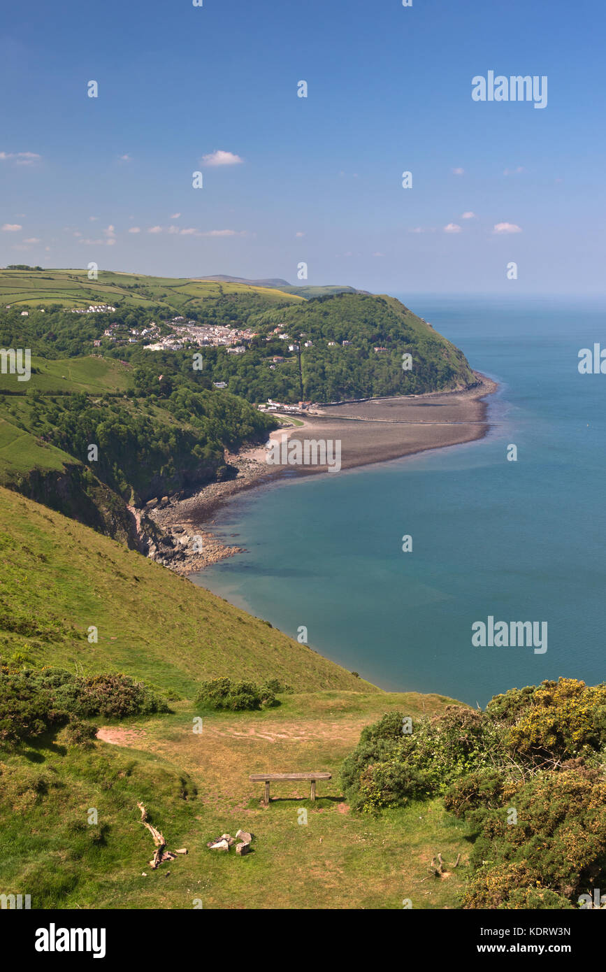 Scenic view along the north devon coast from The Foreland, Countisbury ...