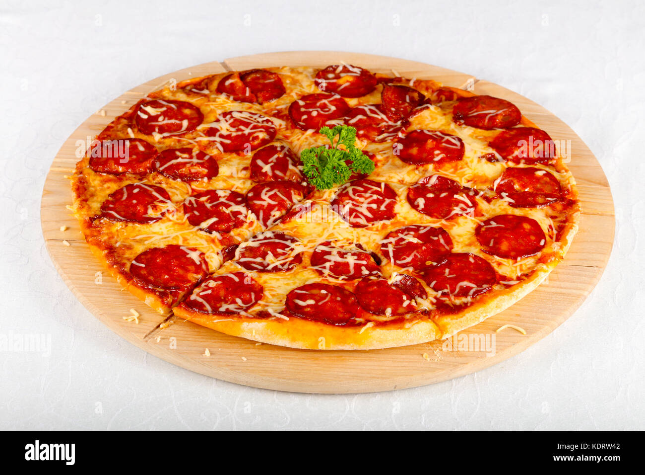 Tasty Pizza pepperoni Stock Photo - Alamy