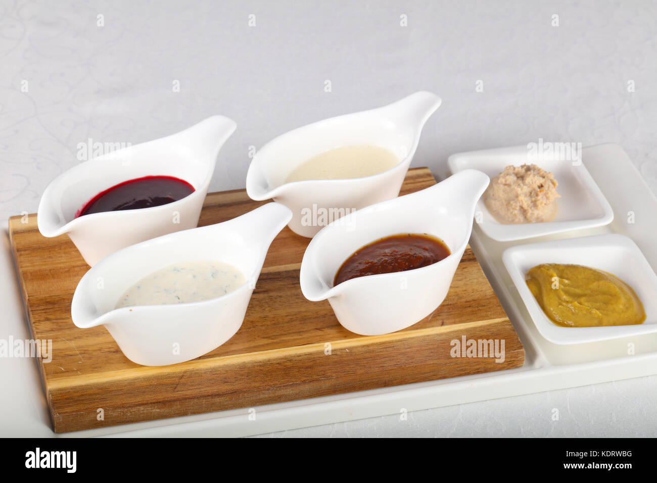 Sauces assortment mix Stock Photo - Alamy
