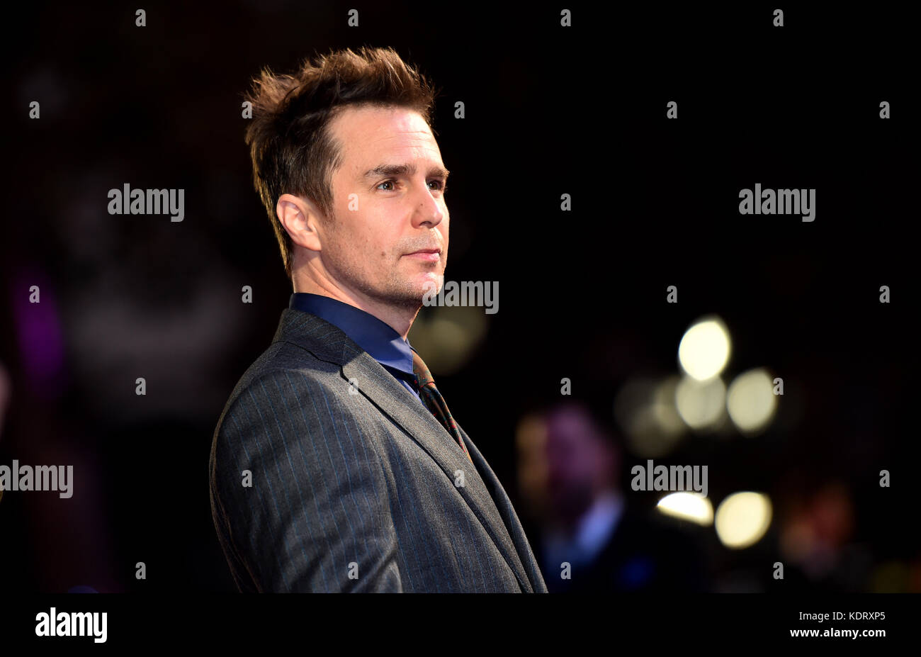 Sam Rockwell attending the premiere of Three Billboards Outside Ebbing ...