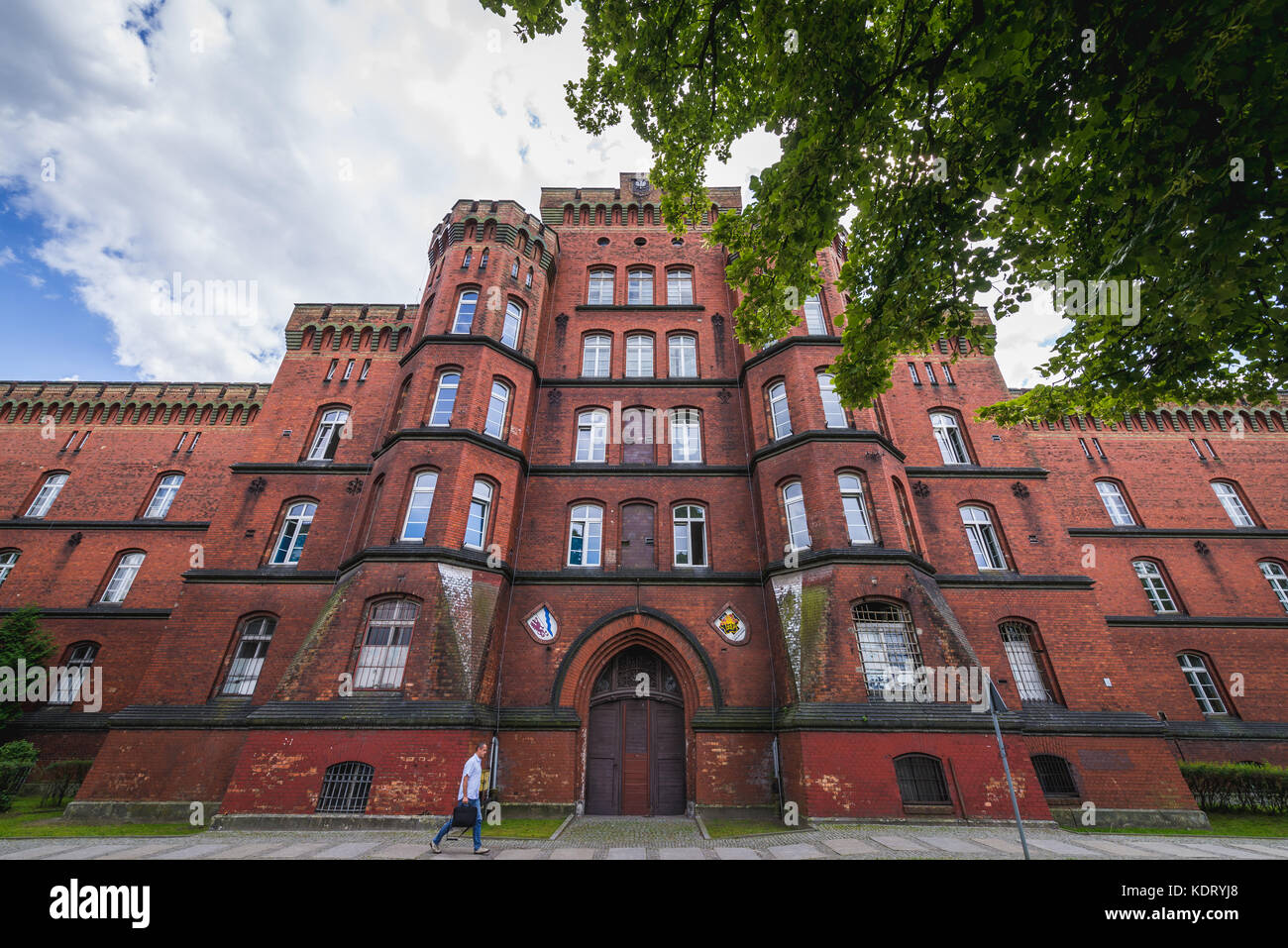 So called Red Barracks, part of military garrison in Stargard city ...