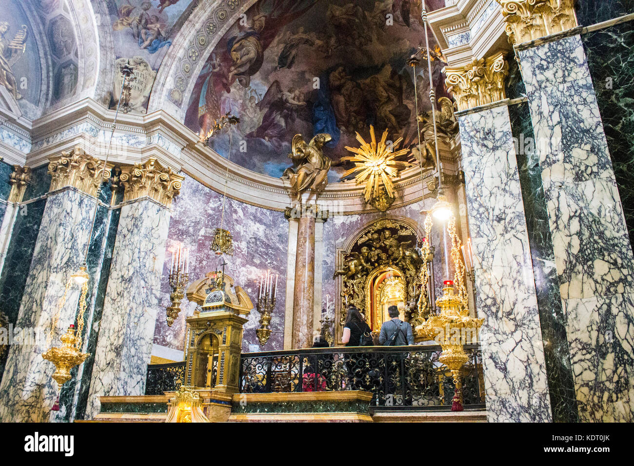Altar inside the Sanctuary of the Madonna di San Luca, a basilica ...