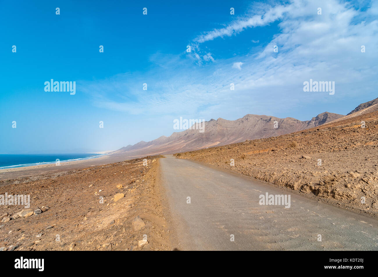 road to Cofete beach, Jandia Peninsula, Fuerteventura, Canary Islands ...