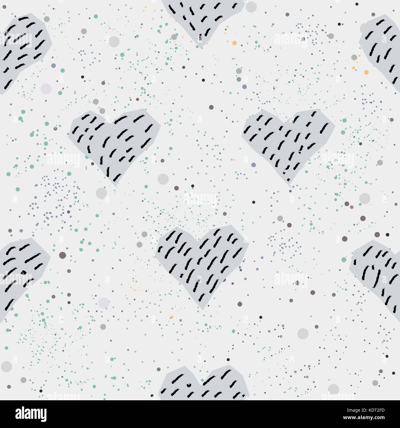 Cute Hearts Background. Seamless Pattern with hearts. Vector ...