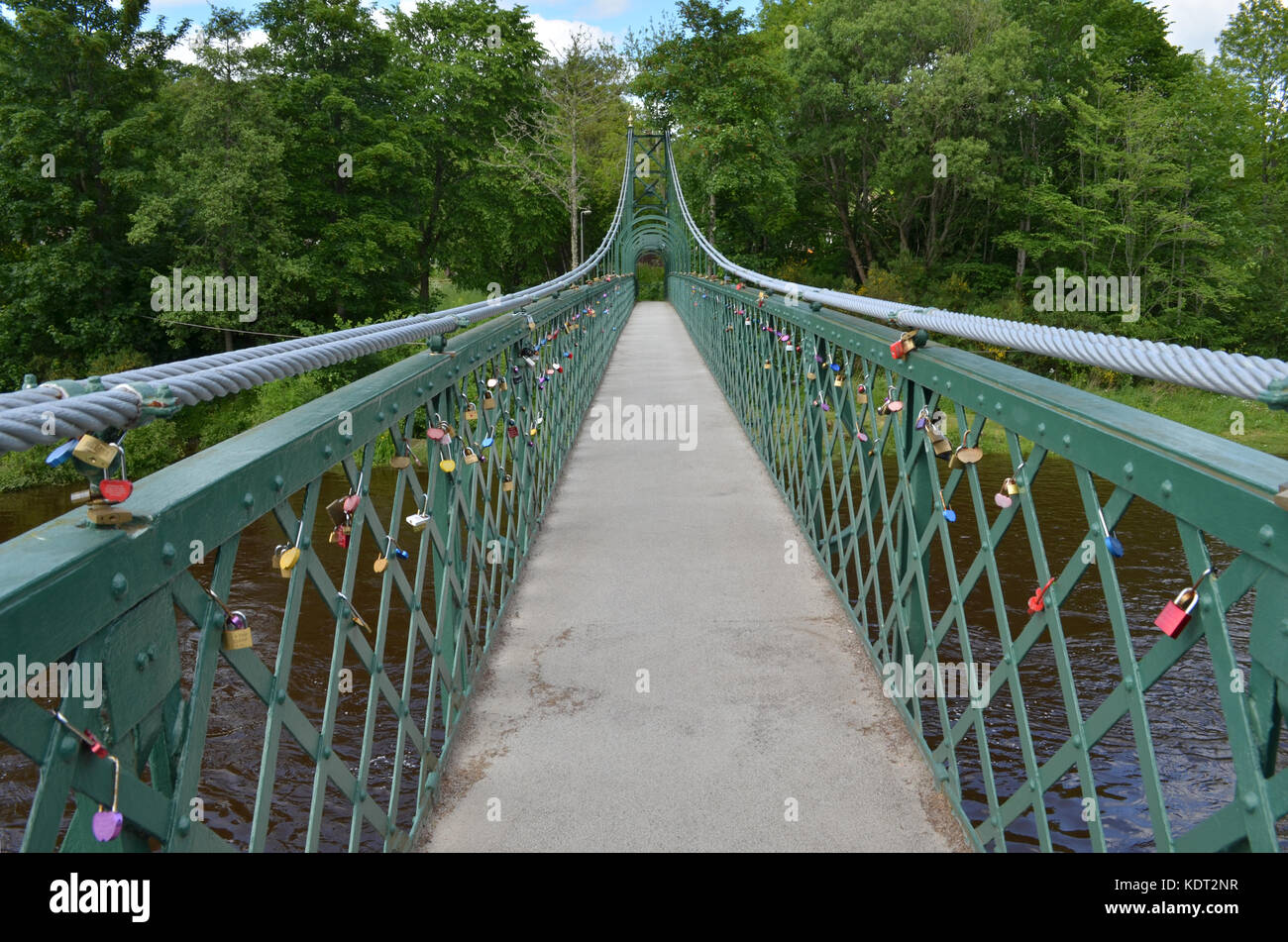 The Tummel Suspension Bridge Stock Photo - Alamy